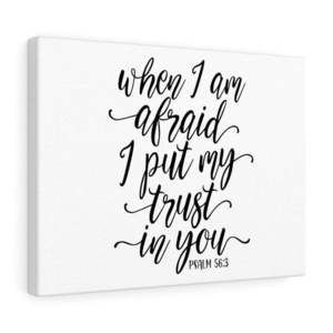 Printify | Art | Scripture Sign Trust In You Psalm 563 White Bible ...